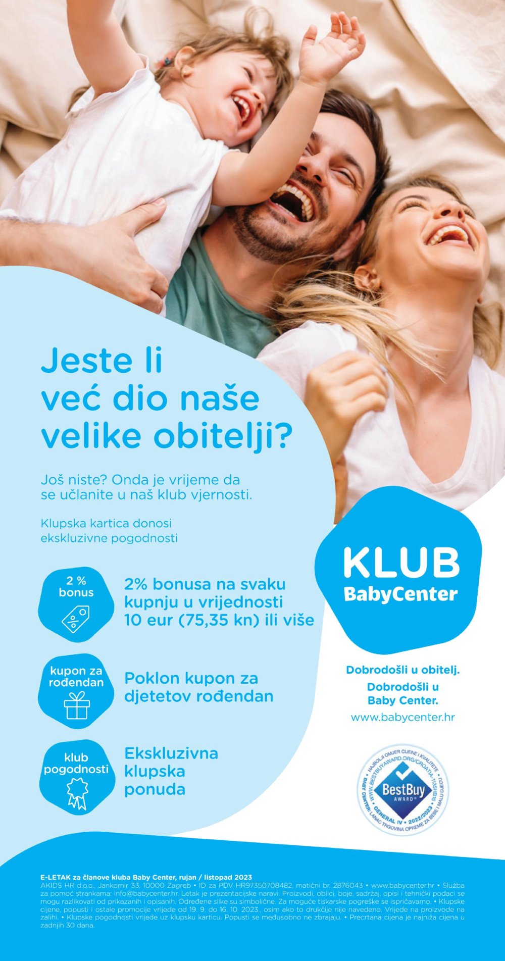 Baby Center katalog Rujan listopad 19.09.-16.10.2023. - Njuškalo katalozi