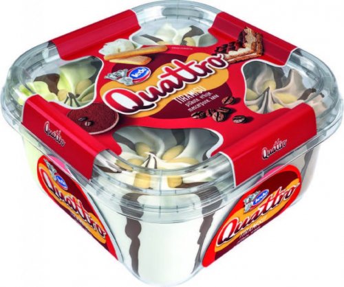 Sladoled mini Quattro tiramisu Ledo 900ml - Akcija - Njuškalo katalozi