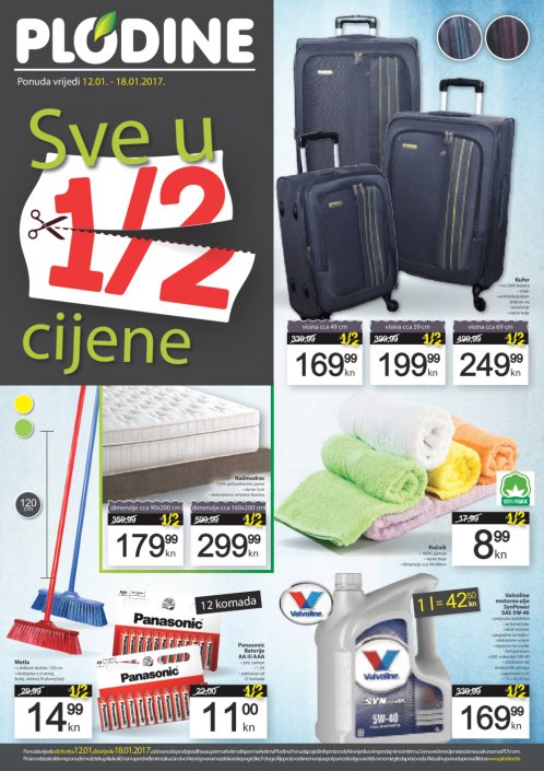 Plodine katalog Sve u pola cijene do 18.01.2017. - Njuškalo katalozi
