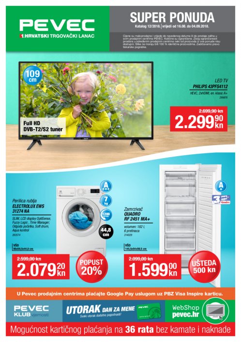 Pevec katalog Super ponuda od 16.08. do 04.09. - Njuškalo katalozi