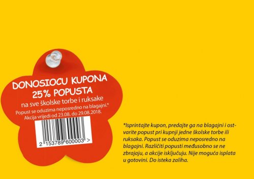 Muller kupon - 25% popusta na sve školske torbe i ruksake - Njuškalo ...