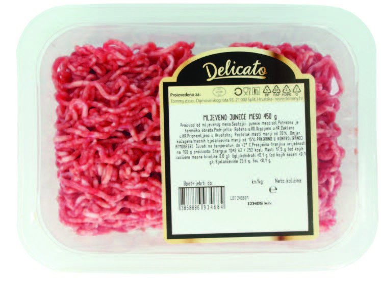 Mljeveno juneće meso Delicato 450 g - Tommy - Akcija - Njuškalo katalozi