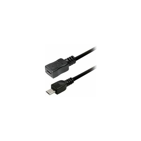 Transmedia Usb 5pin micro b plug to usb 5pin micro b jack 1,2 m - PC ...