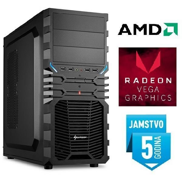 Računalo INSTAR Orion VEGA, AMD Ryzen 5 2400G up to 3.9GHz, 8GB DDR4 ...