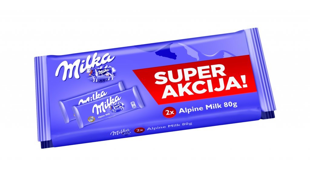 Milka Čokolada mliječna 2x 80 g - Plodine - Akcija - Njuškalo katalozi
