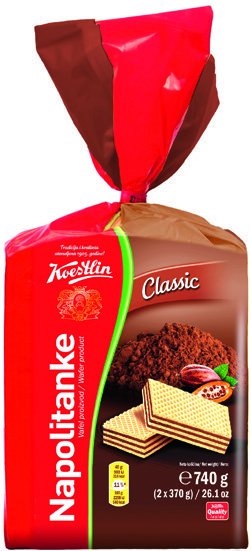 Napolitanke čokolada ili classic ili voćna kocka 740 g - Akcija ...