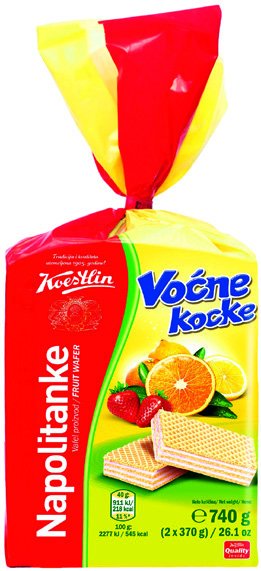 Napolitanke čokolada ili classic ili voćna kocka 740 g - Akcija ...