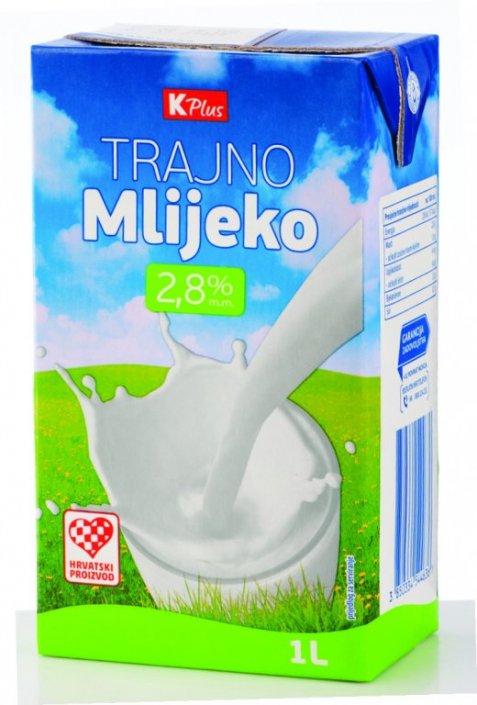 Mlijeko trajno K Plus 2,8%m.m. 1 L - Akcija - Njuškalo katalozi