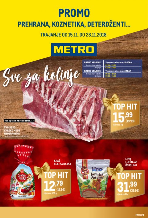 Metro katalog Prehrana 15.11.-28.11.2018. Rijeka i Zadar - Njuškalo ...