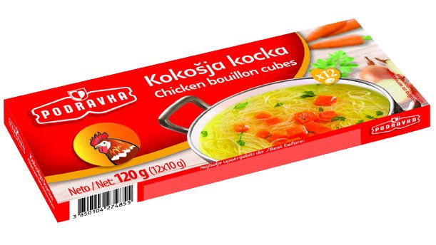 Kocka za juhu goveđa ili kokošja Podravka 12 x 10 g - Tommy - Akcija ...