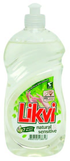 Tekući deterdžent za ručno pranje posuđa Likvi natural & sensitive 500 ...