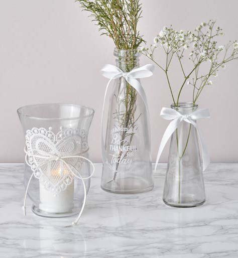 Vaza staklena s ukrasnim otiskom dva uzorka - Pepco - Akcija - Njuškalo ...