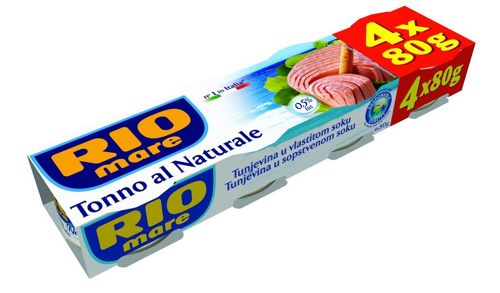 Tuna Rio Mare Naturale 4x80 g - Akcija - Njuškalo katalozi