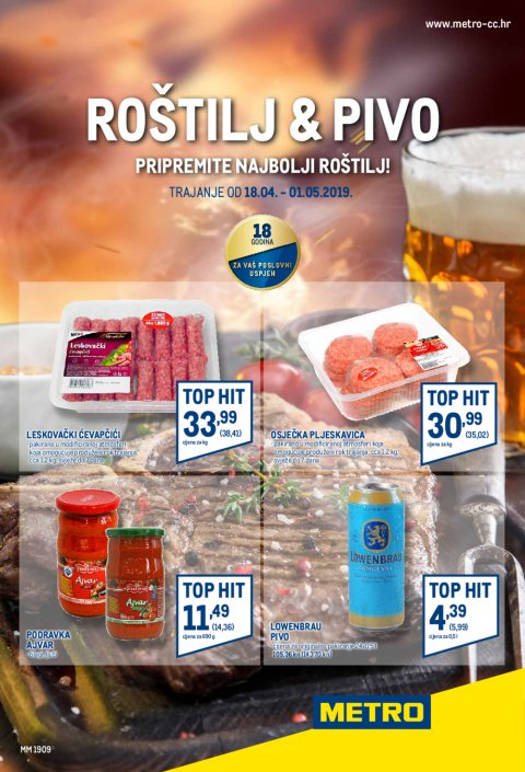Metro katalog Roštilj i pivo 18.04.-01.05.2019. - Njuškalo katalozi
