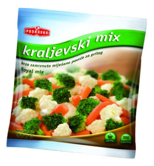 Smrznuto povrće Kraljevski mix Podravka 450 g - Plodine - Akcija ...