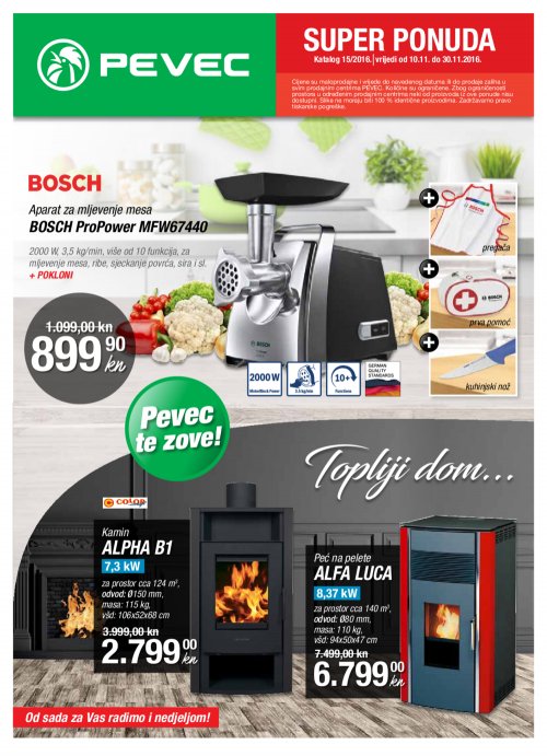 Pevec katalog Super ponuda do 30.11.2016. - Njuškalo katalozi