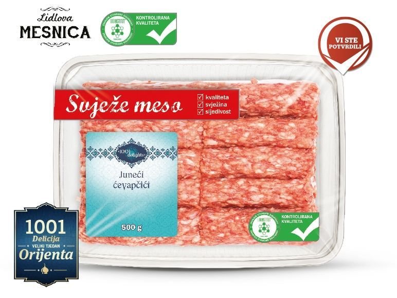Svježi juneći ćevapčići 500 g - Lidl - Akcija - Njuškalo katalozi
