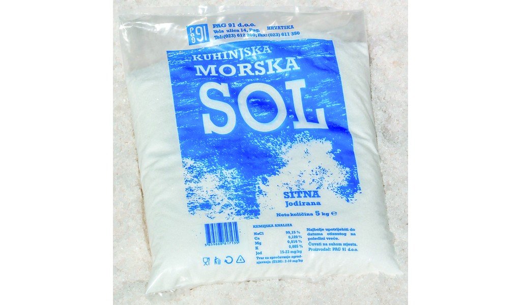 Kuhinjska morska sol Pag 91 5 kg - Akcija - Njuškalo katalozi