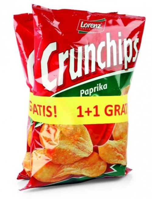 Čips Crunchips paprika 2x150g - Akcija - Njuškalo katalozi