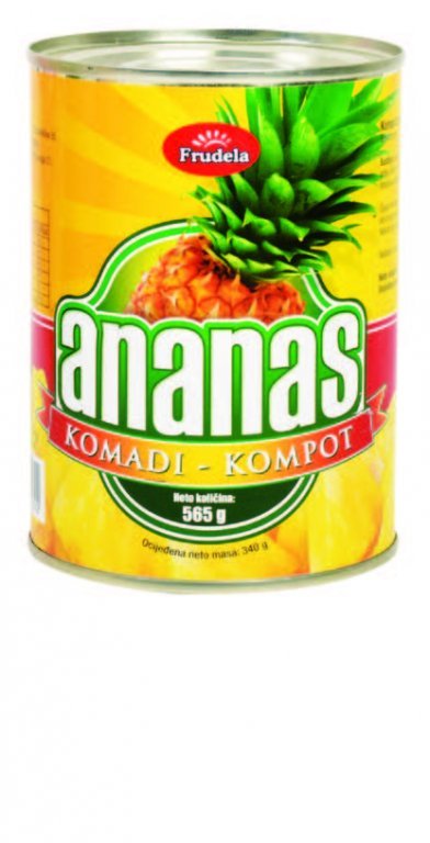 Kompot ananas komadići Frudela 340 g - Gavranović - Akcija - Njuškalo ...