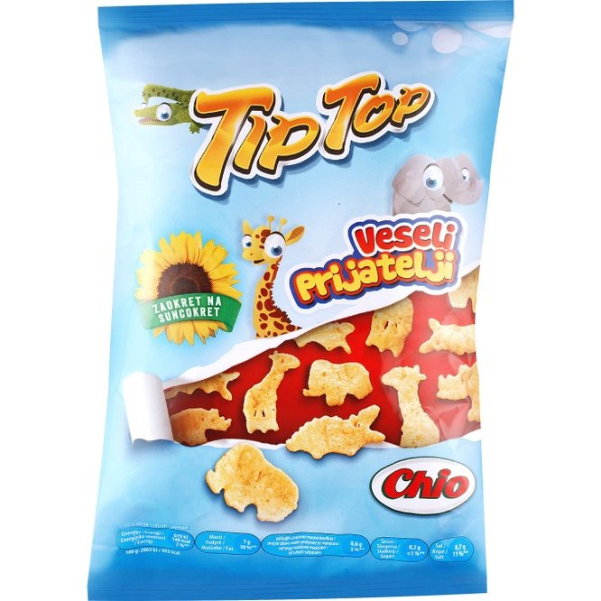 Snack veseli prijatelji, pizza ili cubics Tip Top 45 g ili 50 g ...