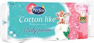 Toaletni papir Perfex Cotton like Baby powder 10/1 - KTC - Akcija ...