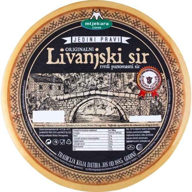 Livanjski sir 50% m.m. Mljekara Livno 100 g - Kaufland - Akcija ...