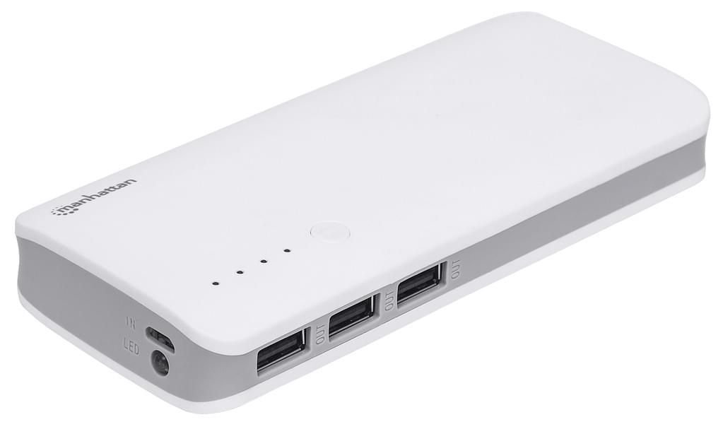 Mobilni USB punjač MANHATTAN PowerBank, 10.000 mAh, USB 3.0, bijeli ...
