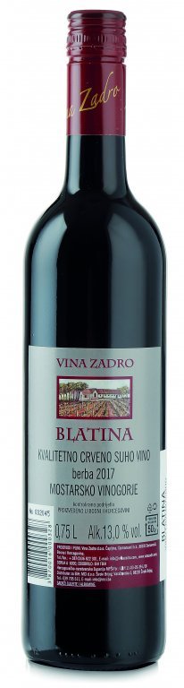 Vino kvalitetno Blatina Zadro 0,75 l - Akcija - Njuškalo katalozi