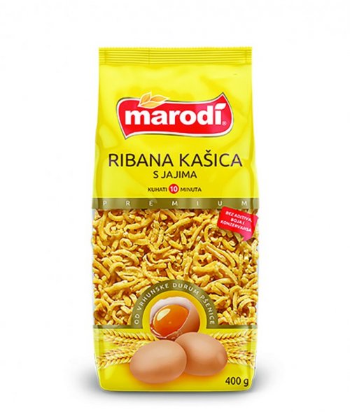 Tjestenina rezanci valoviti s jajima ili ribana kašica s jajima Marodi ...