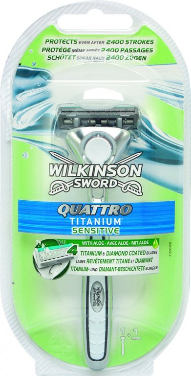 Wilkinson Quattro Titanium Sensitive brijač+1britvica - Akcija ...