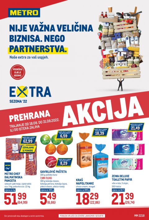 Metro katalog Prehrana 18.08.-31.08.2022. Zagreb - Njuškalo katalozi