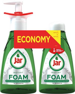 Pjena za pranje posuđa s pumpicom + punjenje Jar, 350+375 ml - Akcija ...