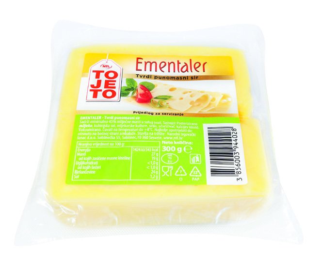 Sir ementaler tvrdi 300 g - NTL - Akcija - Njuškalo katalozi