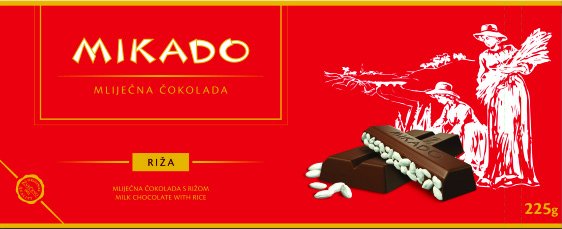 Čokolada Mikado s rižom 225 g - Boso - Akcija - Njuškalo katalozi