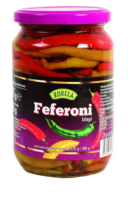 Feferoni ljuti, blagi Zorela 180 g - NTL - Akcija - Njuškalo katalozi