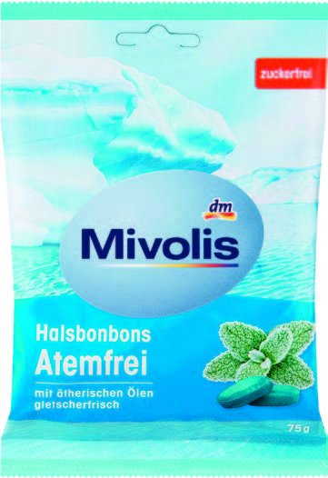 Bomboni bez šećera s eteričnim uljem paprene metvice i mentolom Mivolis ...