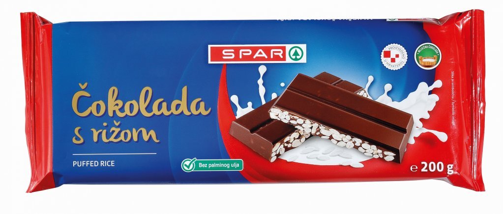 Čokolada s rižom SPAR 200 g - Akcija - Njuškalo katalozi