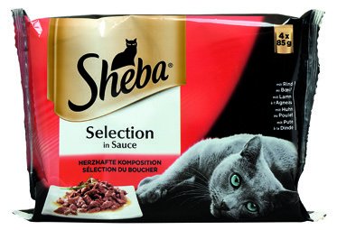 Potpuna hrana za mačke 4 vrste mesa Sheba 4x85 g - Akcija - Njuškalo ...