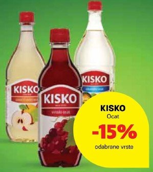 -15% na odabrane vrste Kisko octa - Plodine - Akcija - Njuškalo katalozi