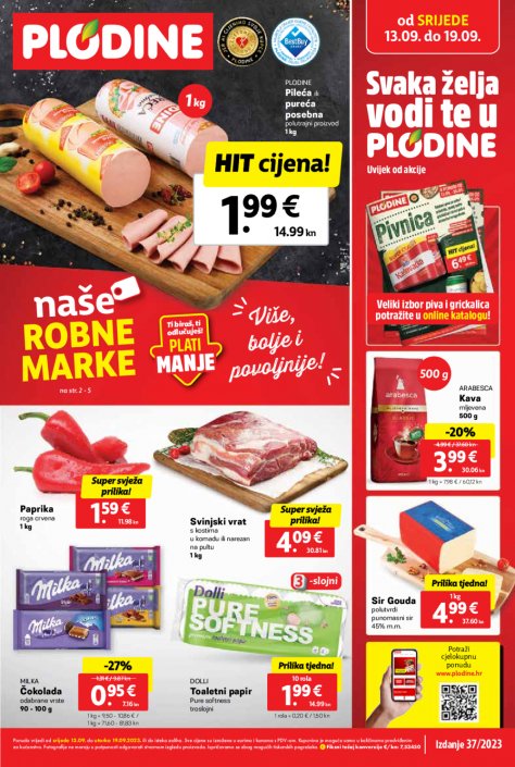 Plodine katalog Akcija 13.09.-19.09.2023. - Njuškalo katalozi