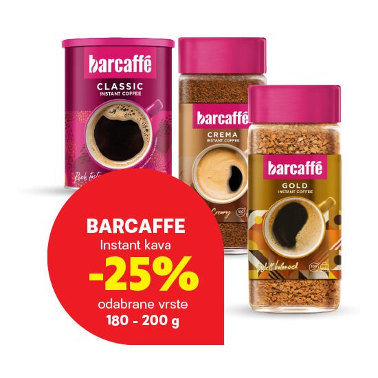 -25% na instant kavu Barcaffe 180 - 200 g - Plodine - Akcija - Njuškalo ...