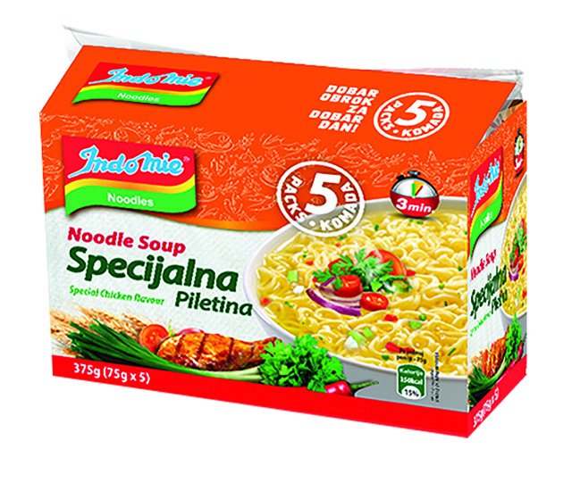 Instant juha s tjesteninom pileća 5u1 375 g ili goveđa 5u1 Indo Mie 350 ...