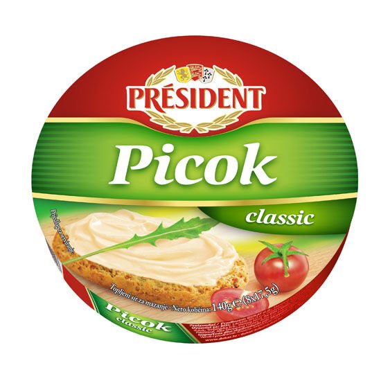 Picok, sir topljeni, razne vrste President 140 g - Plodine - Akcija ...