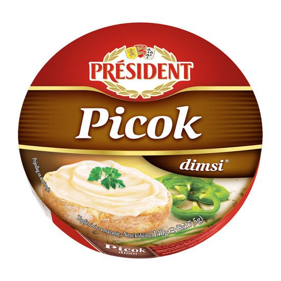 Picok, sir topljeni, razne vrste President 140 g - Plodine - Akcija ...
