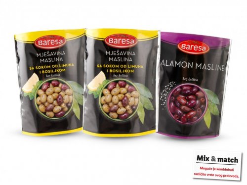 Snack masline Baresa 3 x 150 g - Lidl - Akcija - Njuškalo katalozi