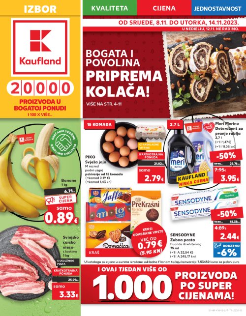 Kaufland katalog Akcija 08.11.-14.11.2023. VG, Ma, Rv, Vu, DS, Po, Vo - Njuškalo katalozi