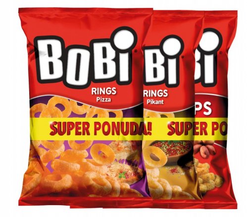 Flips Bobi s kikirikijem 90 g + Bobi Rings odabrane vrste 2 x 70 g 1 ...