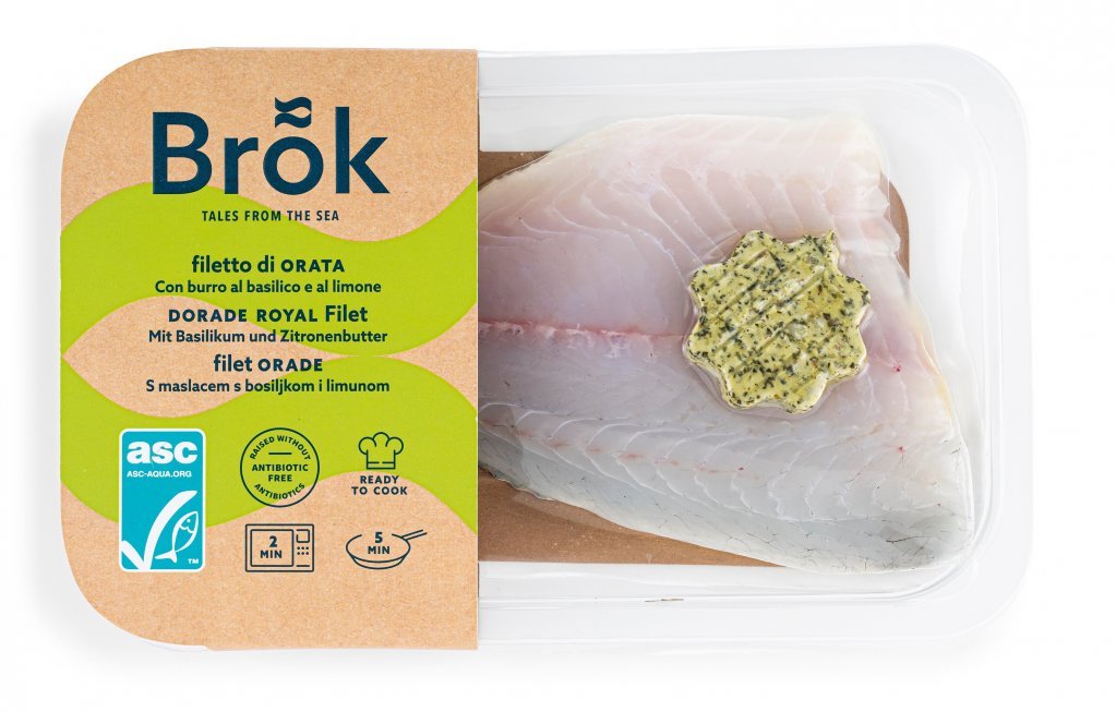 Filet orade ili brancina sa začinjenim maslac bosiljak i limun Royal ...