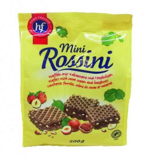 Vafl snack lješnjak mini Rossini 200 g - NTL - Akcija - Njuškalo katalozi